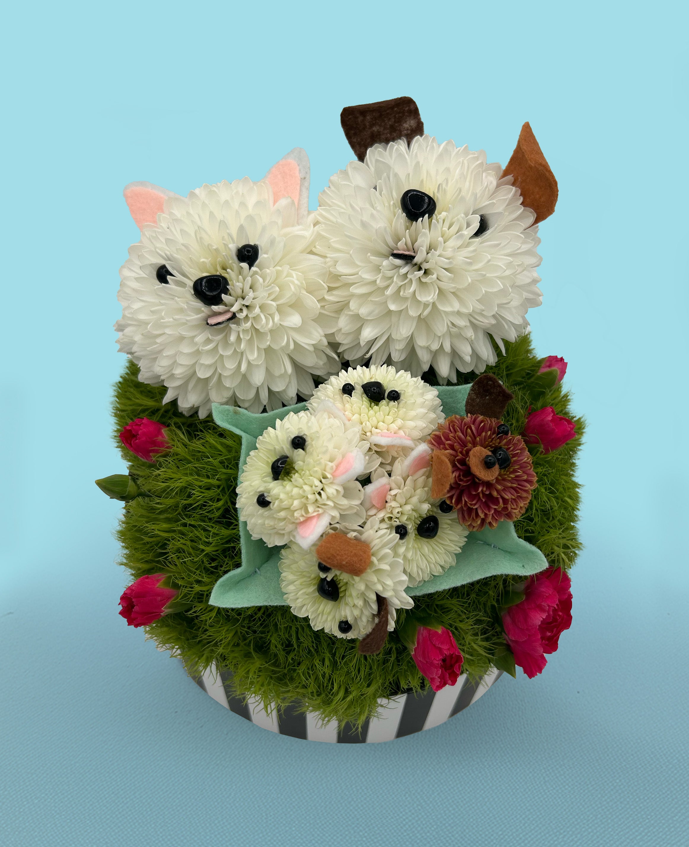 Dog Family - Made with Fresh Cut Flowers – With Tiny Flowers Happiness ...